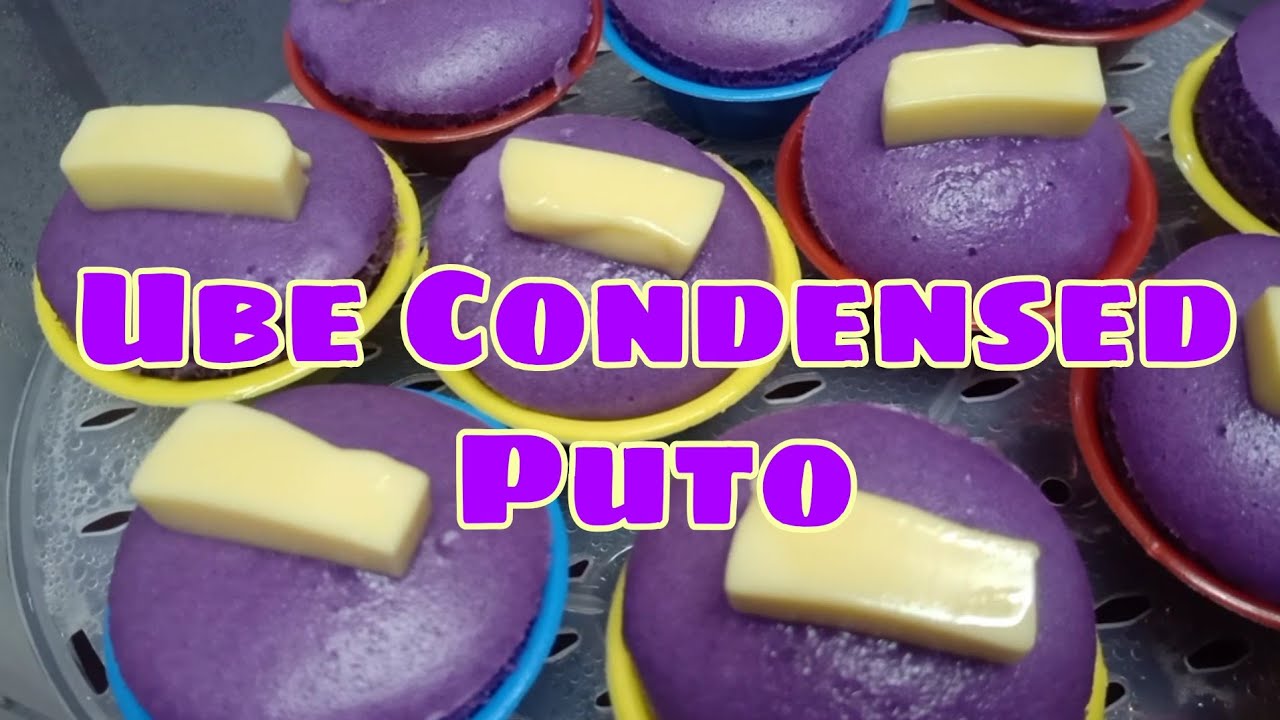 HOW TO MAKE UBE CONDENSED PUTO - YouTube