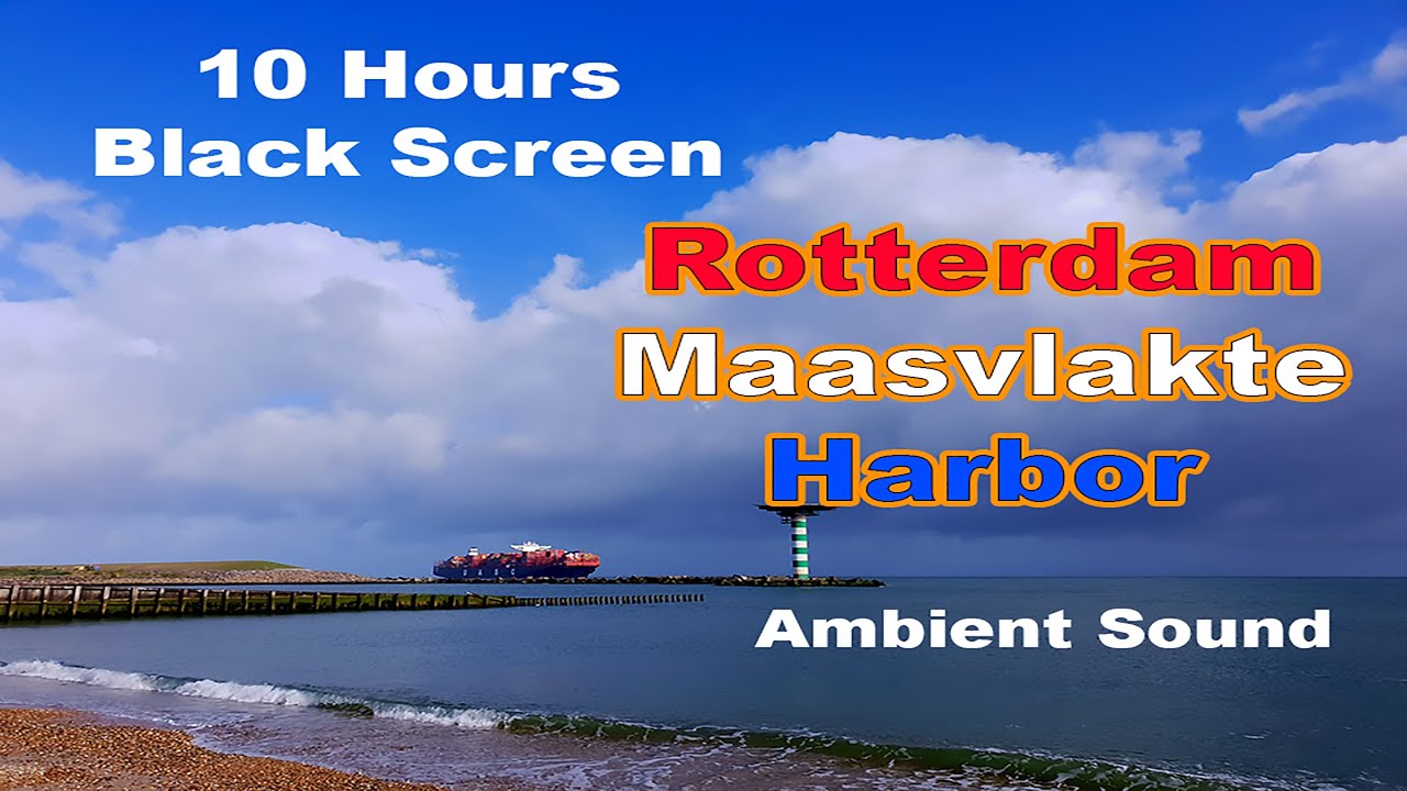 Awesome Relaxing Harbor Sound Ambient ASMR 10 Hours Black Screen - YouTube