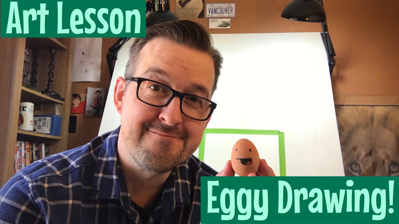 Art Lesson for Kids and Beginners - Eggy Drawing - EASTER SPECIAL - YouTube