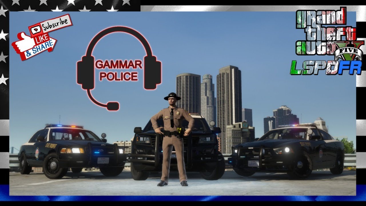 GTA5 - LSPDFR - LIVE - New Plugin "GRAMMAR POLICE" as State Trooper ...