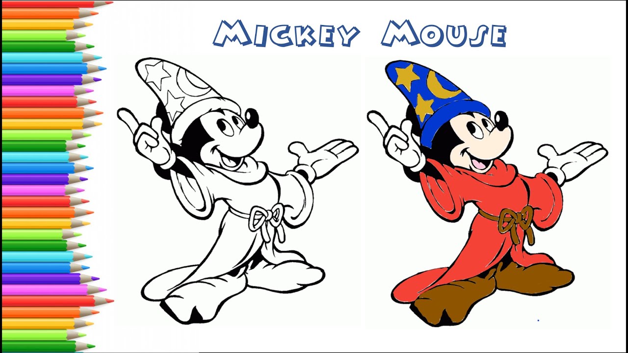 Dibujos Para Colorear De Mickey Mago