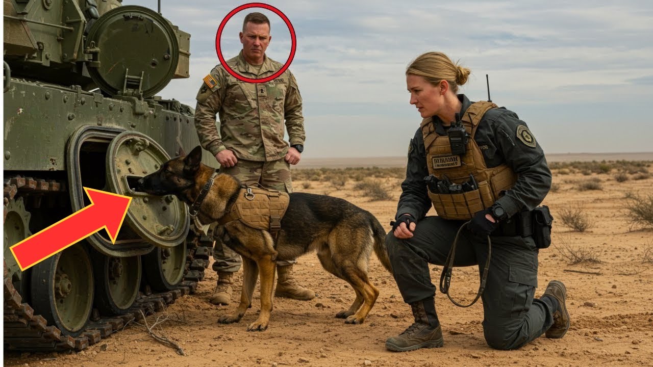 K9 DOG BARKS AND WON’T STOP BARKING AT THE TANK WHAT THE SOLDIERS FIND ...