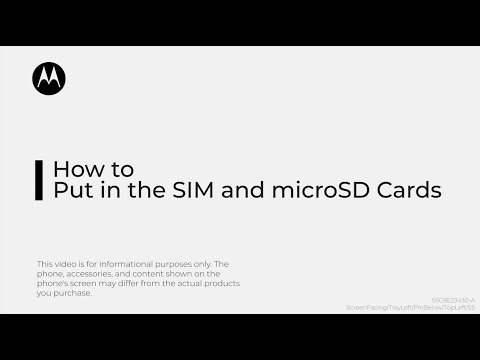 How to put the SIM and microSD cards into your single SIM moto g play ...