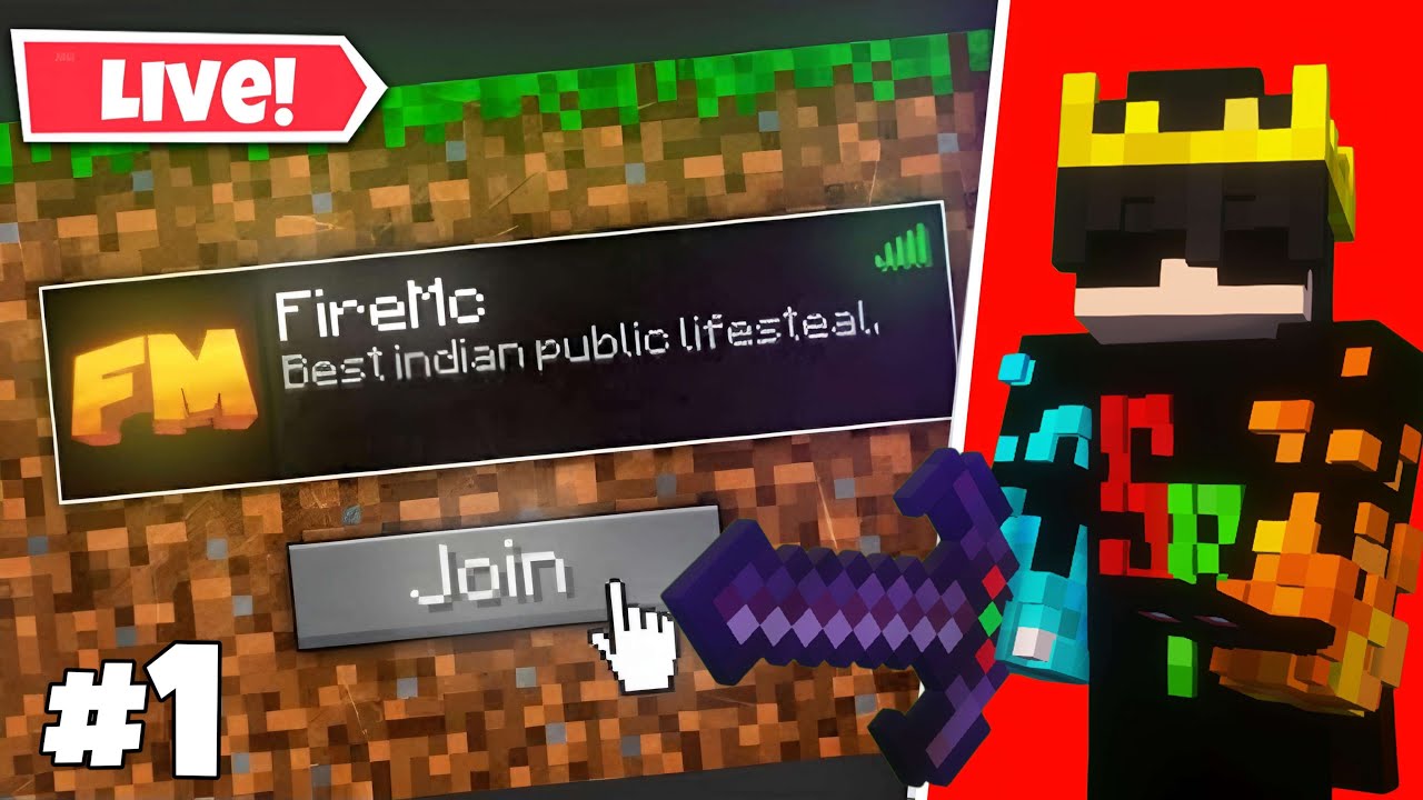 MY FIRST DAY IN FIREMC || LIFESTEAL SMP SEASON 3 FIRE MC SERVER #firemc ...