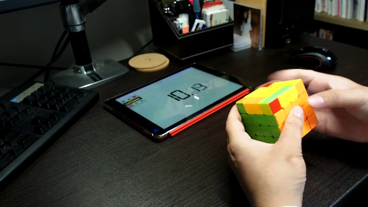 Rubik's Cube 3x3 by 4x4 cube Average of 5 : 14.36 - YouTube