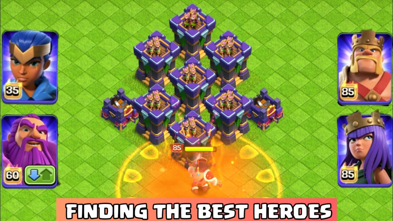 Spell Tower + Defenses Vs Heroes With Ability | Clash Of Clans | Spell ...