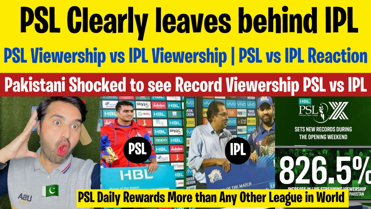 PSL Clearly leave behind IPL || PSL Viewership vs IPL Viewership ...