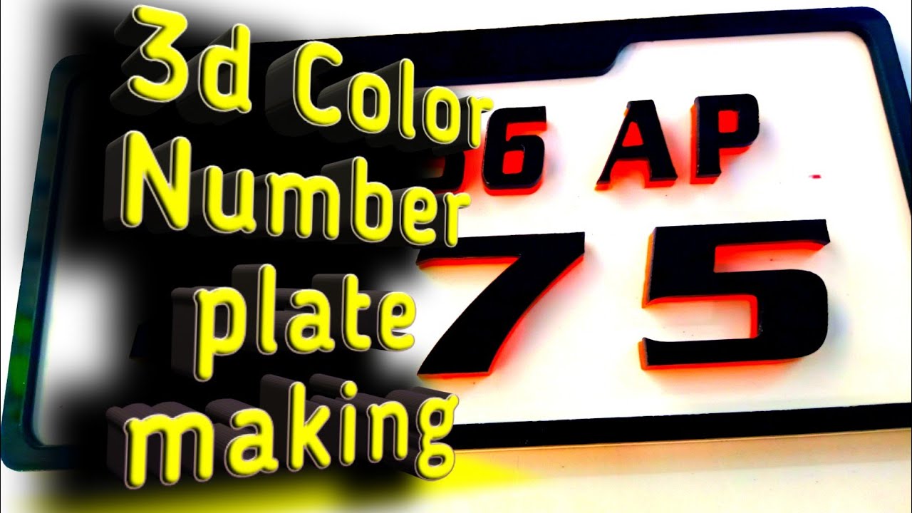 3d number plate making - YouTube
