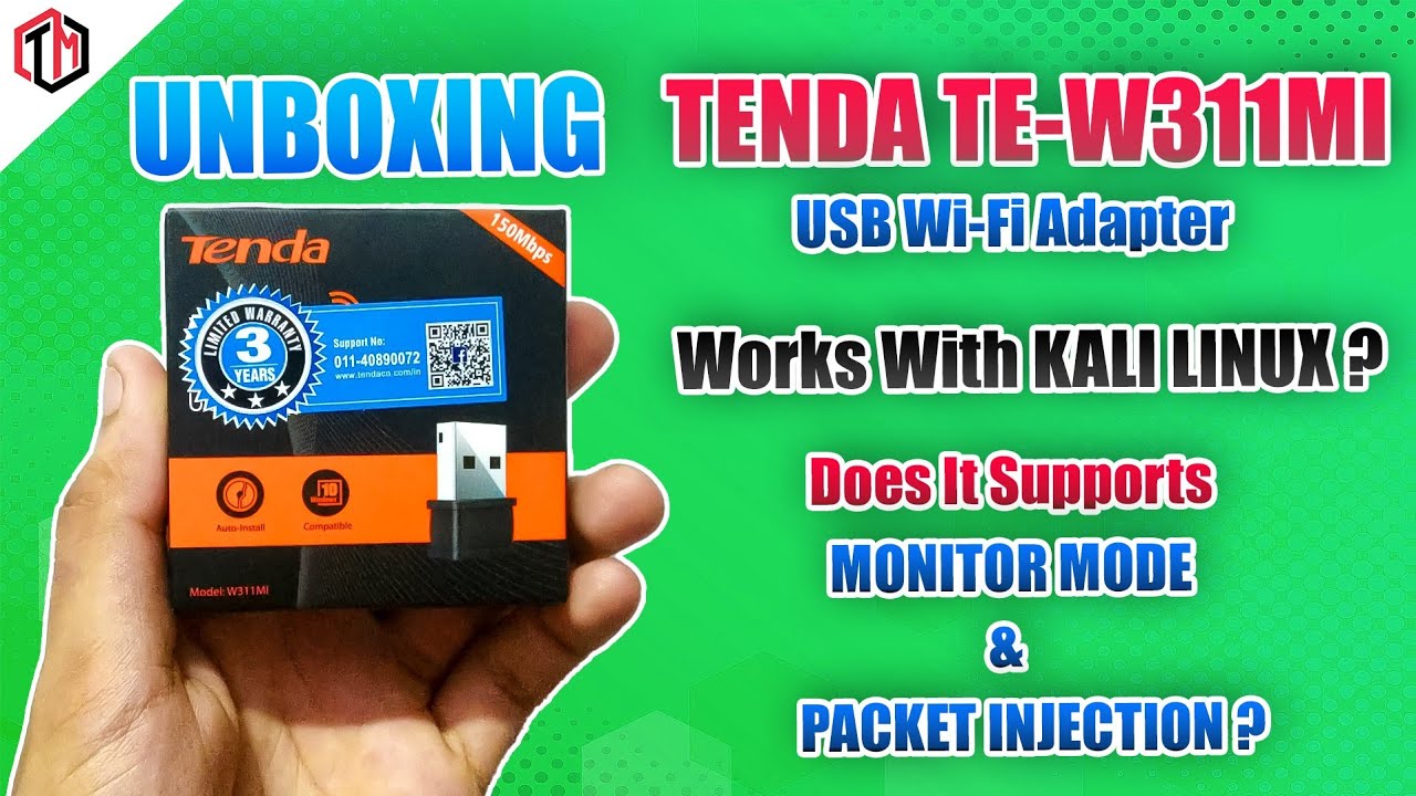 Unboxing TENDA TE-W311MI External USB Wi-Fi Adapter | Works with KALI ...