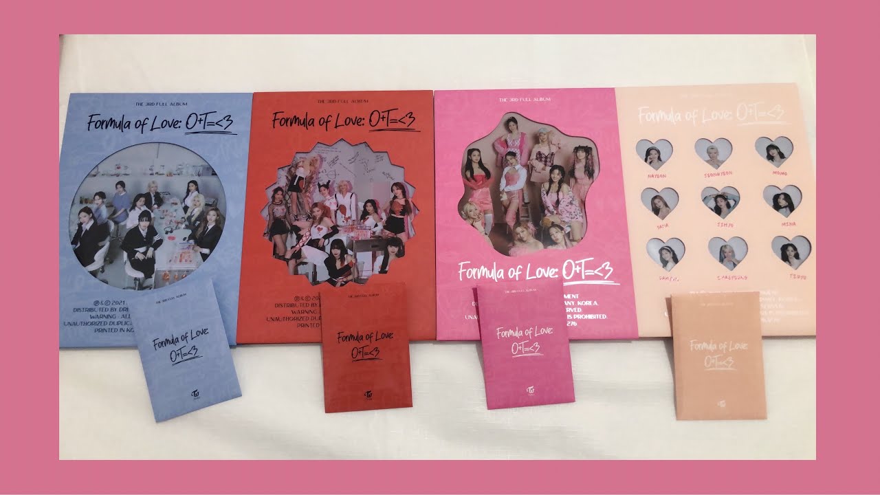 [UNBOXING] 트와이스(TWICE) Formula of Love: O+T=＜3 album | ALL VERSIONS ...