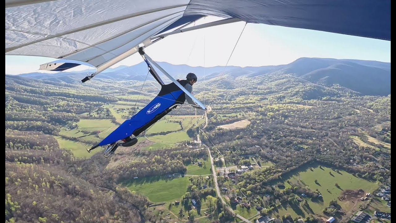 Too much turbulence!! - bumpy evening FLPHG hang gliding flight - April ...