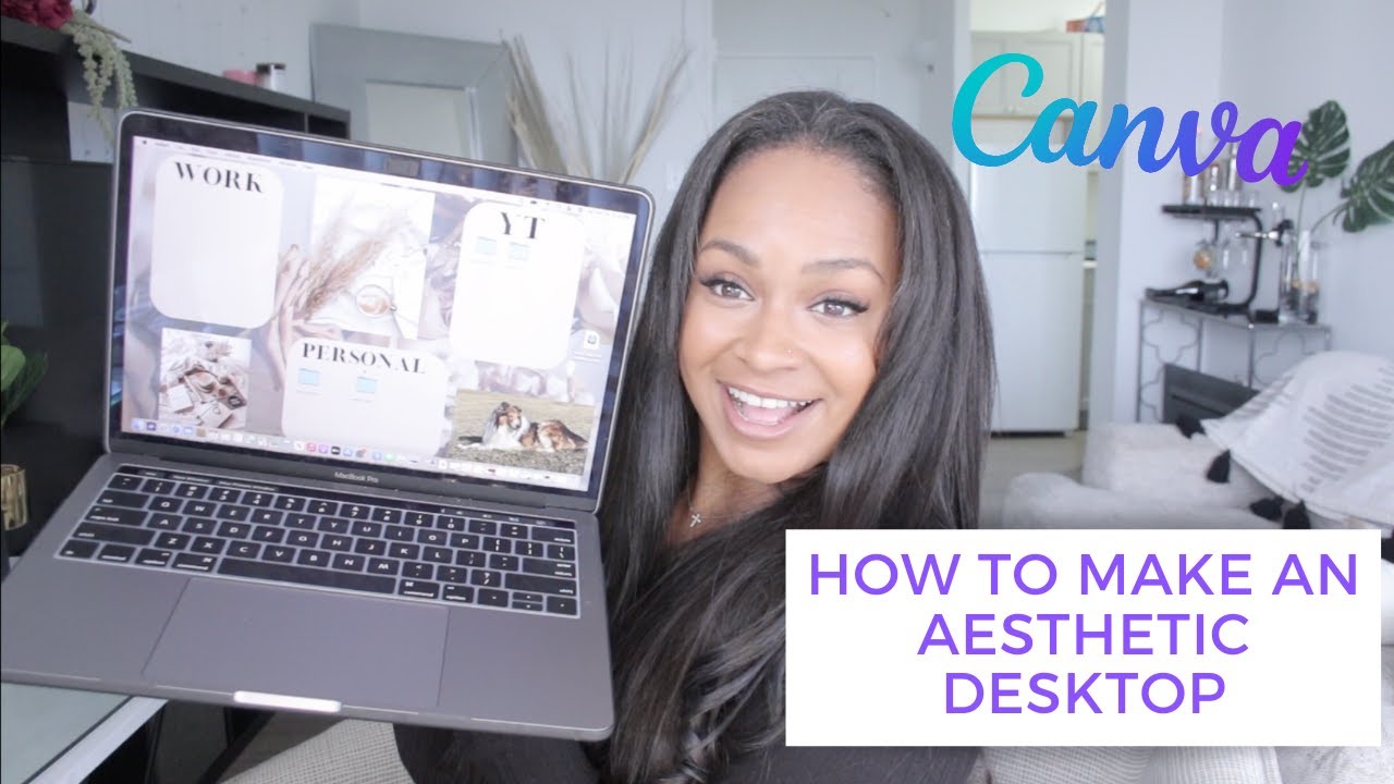 Aesthetic Desktop using Canva 💻 | Customize MacBook Pro 13” - YouTube