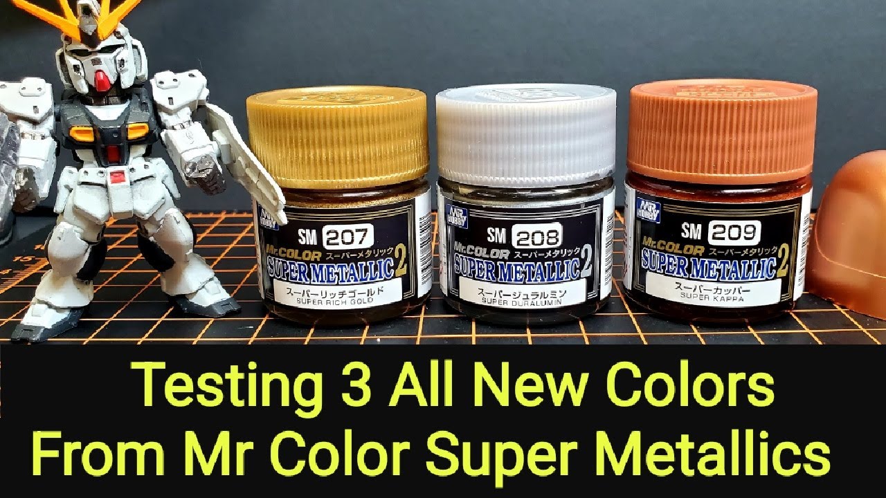 Testing 3 All New Mr. Color Super Metallic Paints - Very Nice Colors ...