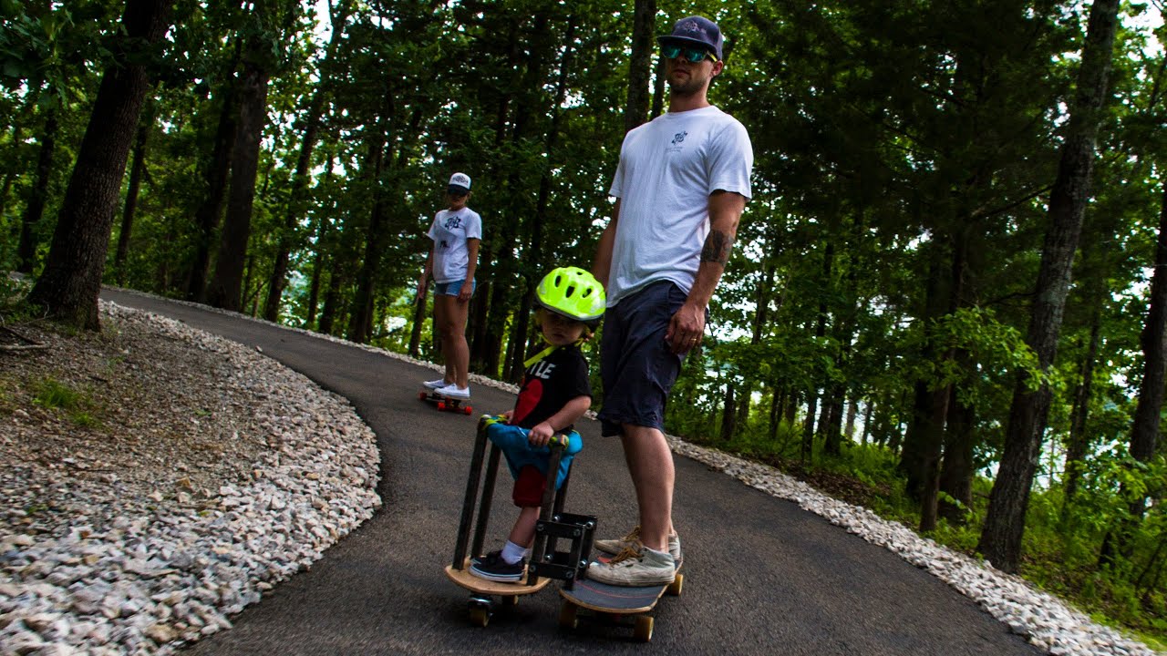 Baby Skates on Longboard - YouTube