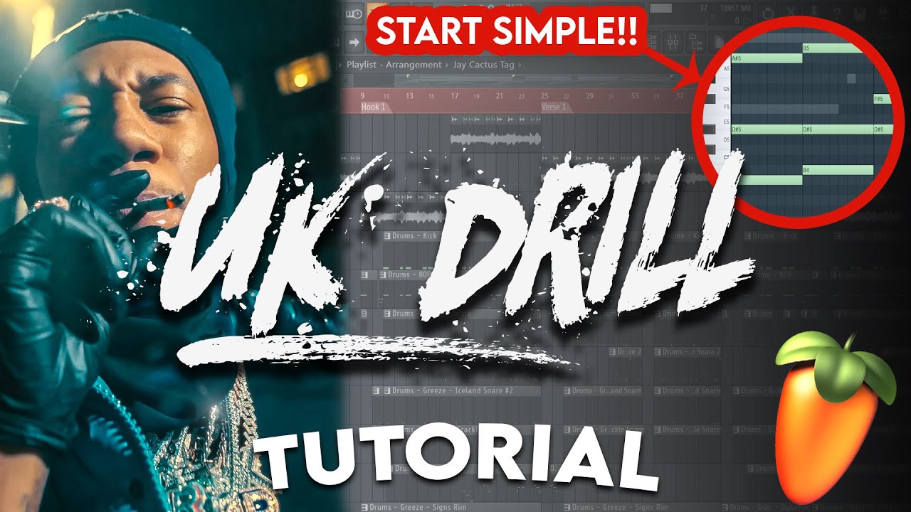 HOW TO MAKE DARK AGGRESSIVE UK DRILL BEATS FOR DIGGA D (FL Studio Tutorial) - YouTube