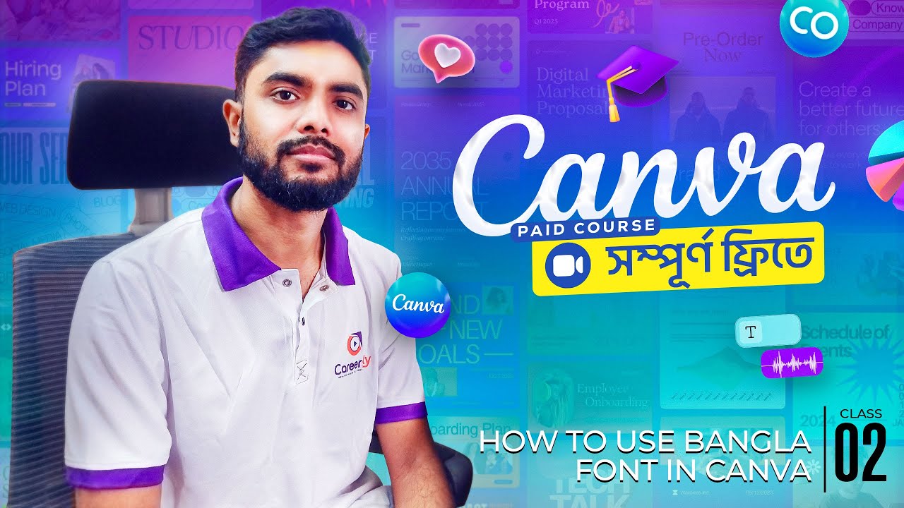 How to Use Bangla Font in Canva | Easy Bangla Typography Setup ...
