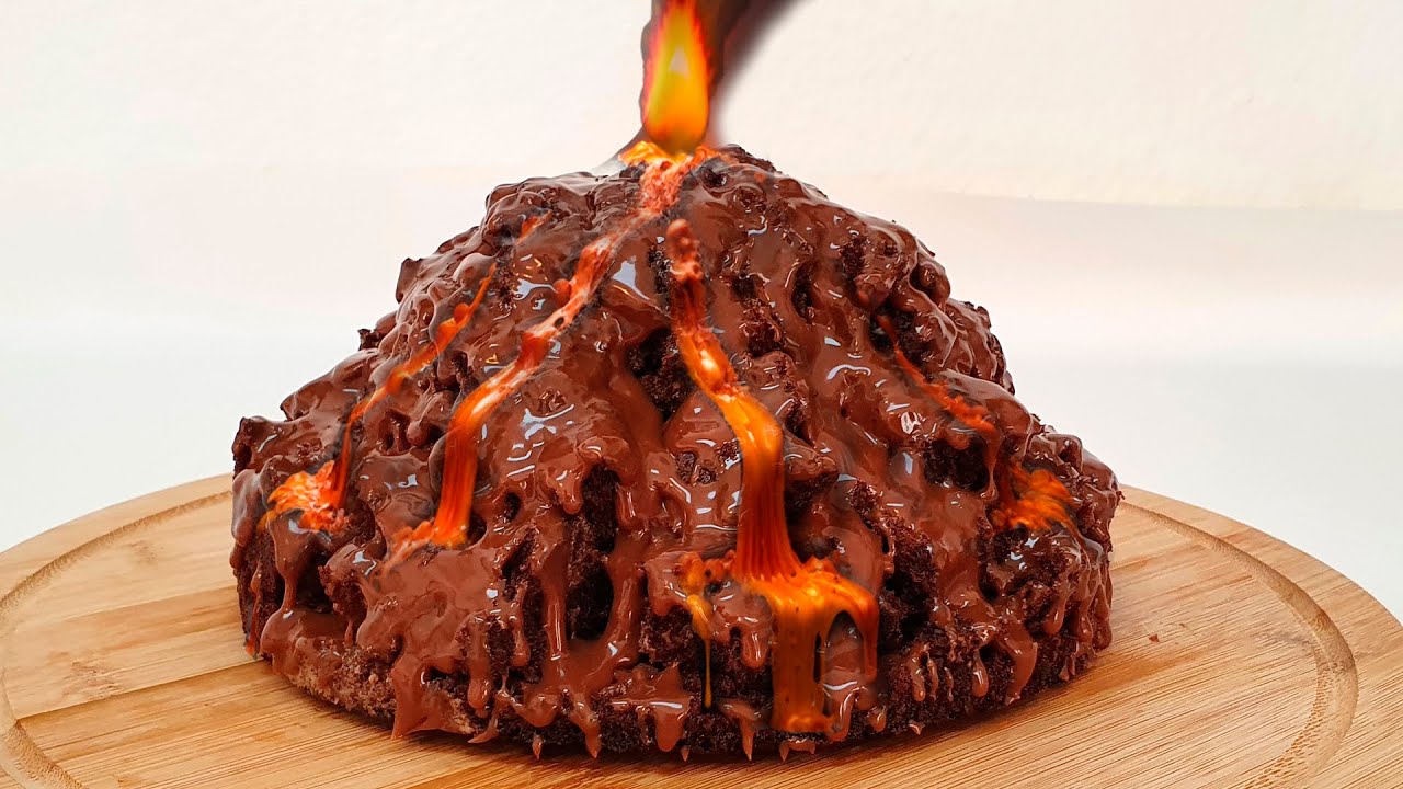 The volcano cake everyone is talking about. Simple and Tasty! - YouTube
