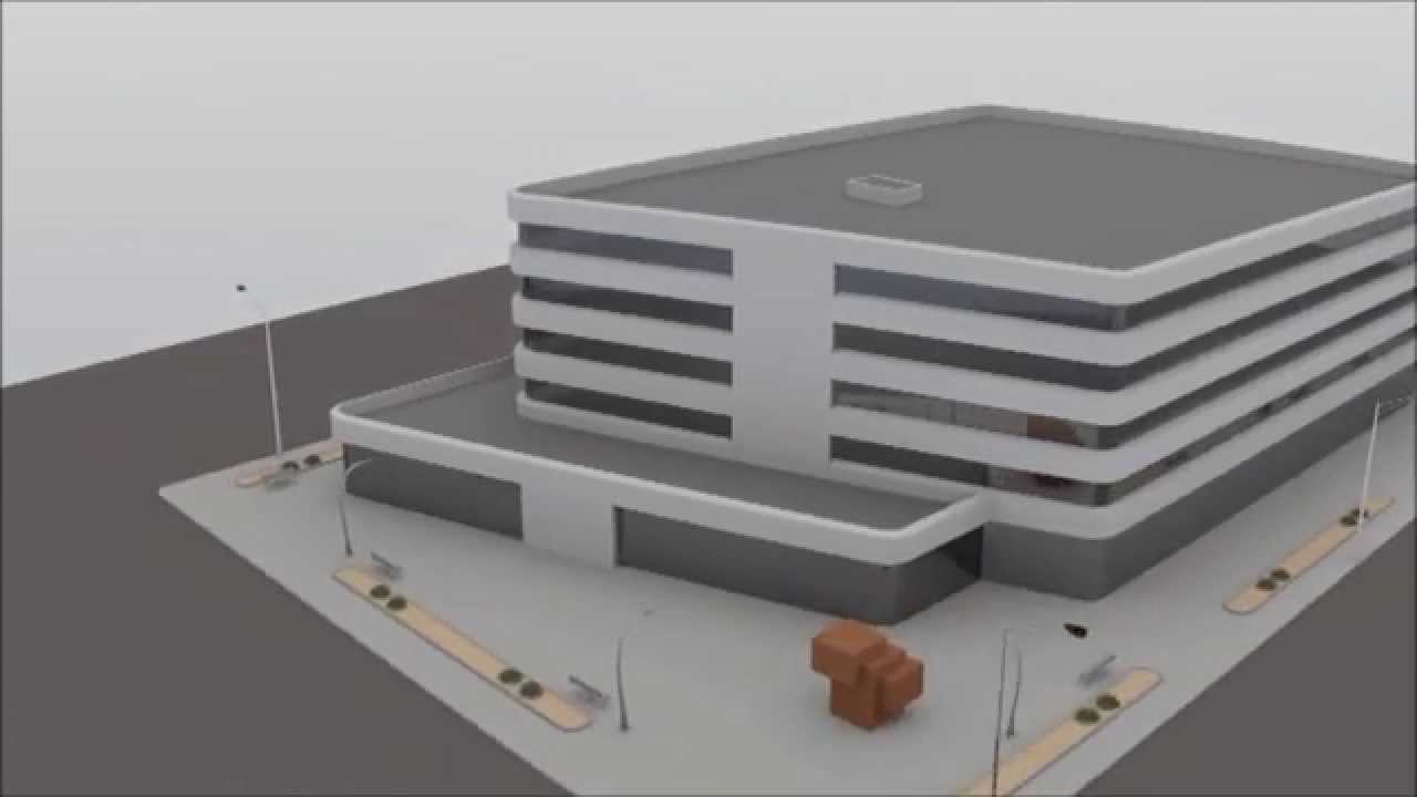 Render 3D Edificio oficinas - YouTube