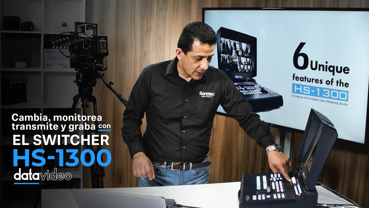 Cambia, monitorea, transmite y graba con el Switcher HS 1300 - YouTube