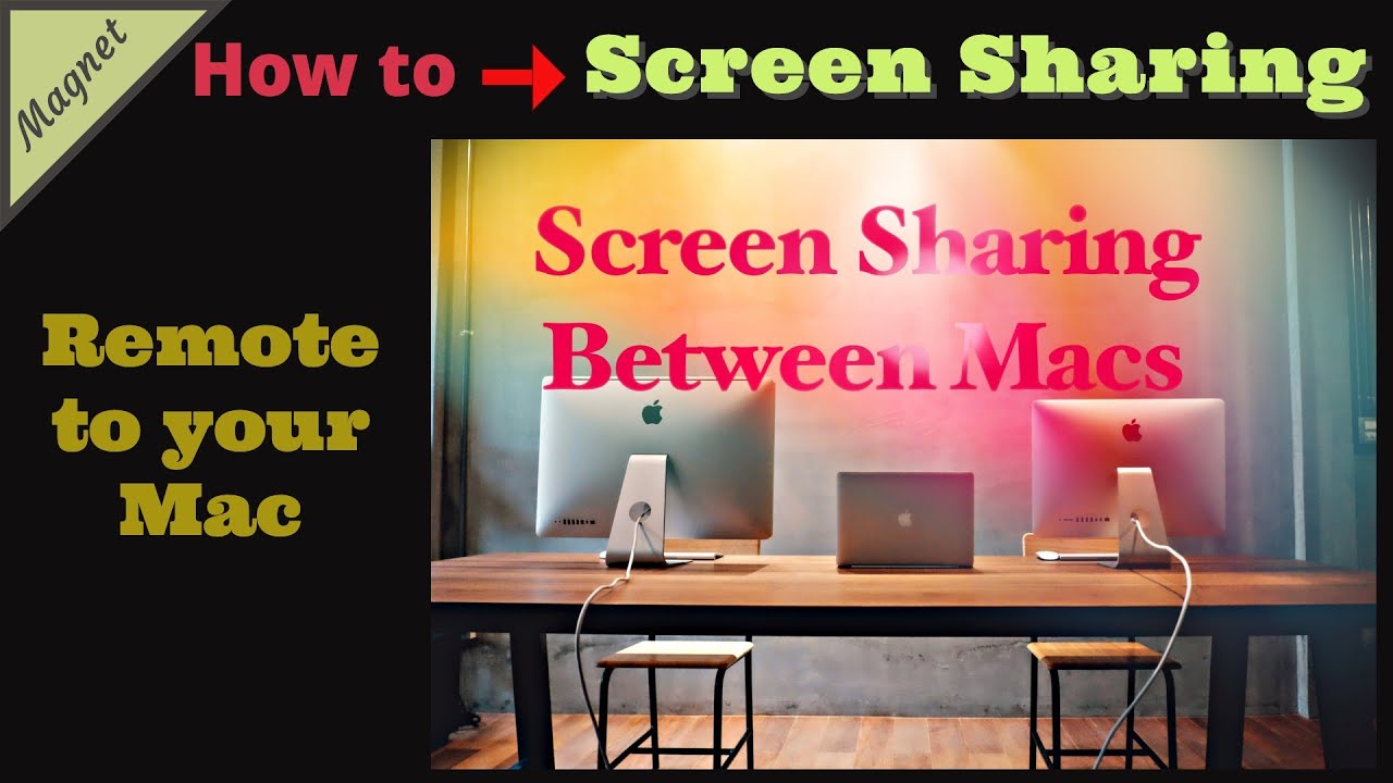 How to set up MacOS Screen Sharing between two Mac, MacBook - YouTube