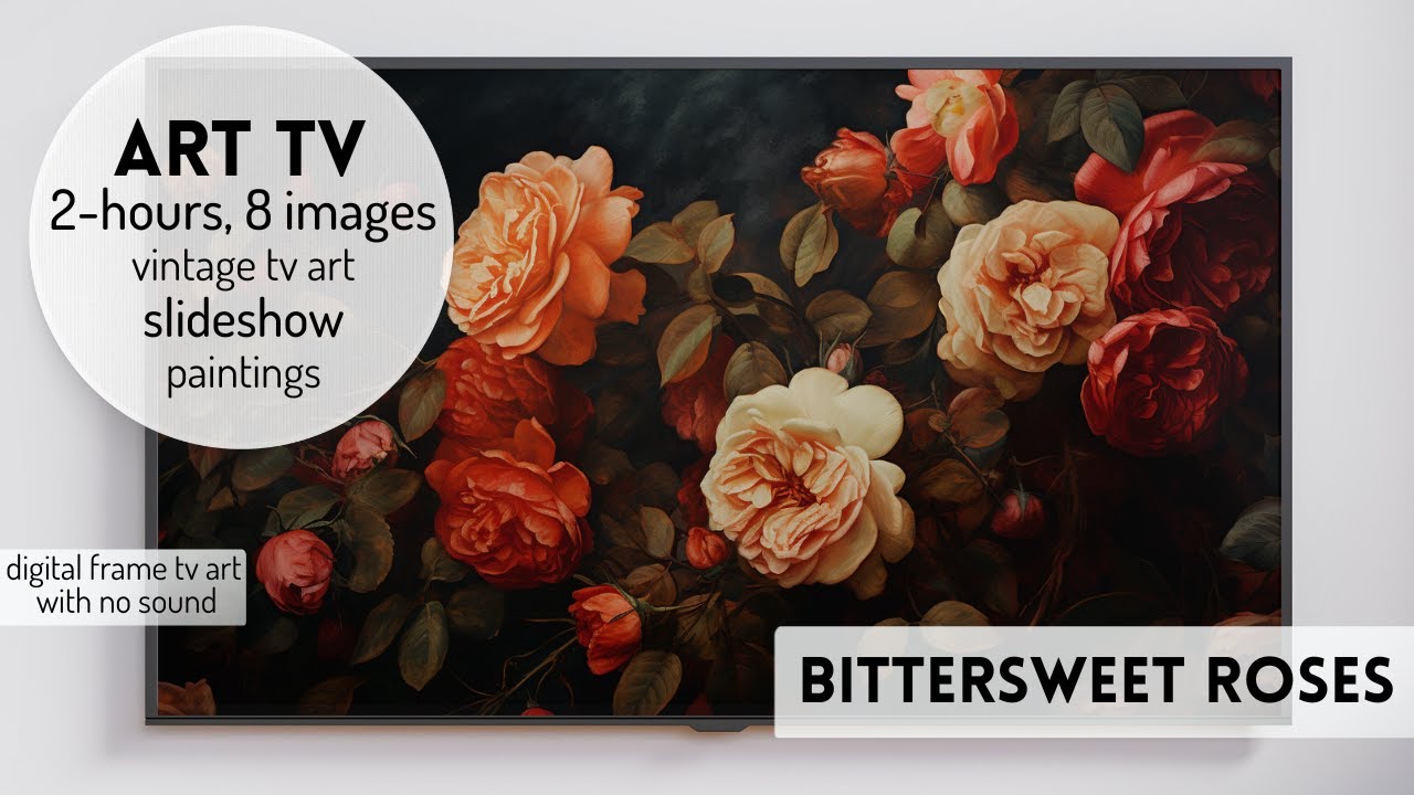 Fall TV Art Floral | Romantic Vintage Art TV Still Life Autumn ...