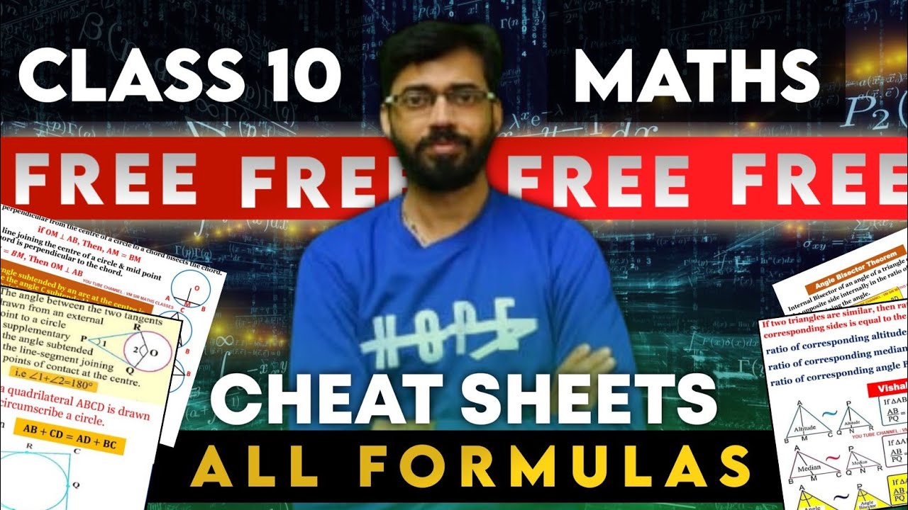 FREE FORMULA SHEET CHAPTERWISE CLASS 10 | CLASS 10 CHEAT NOTES | CBSE ...