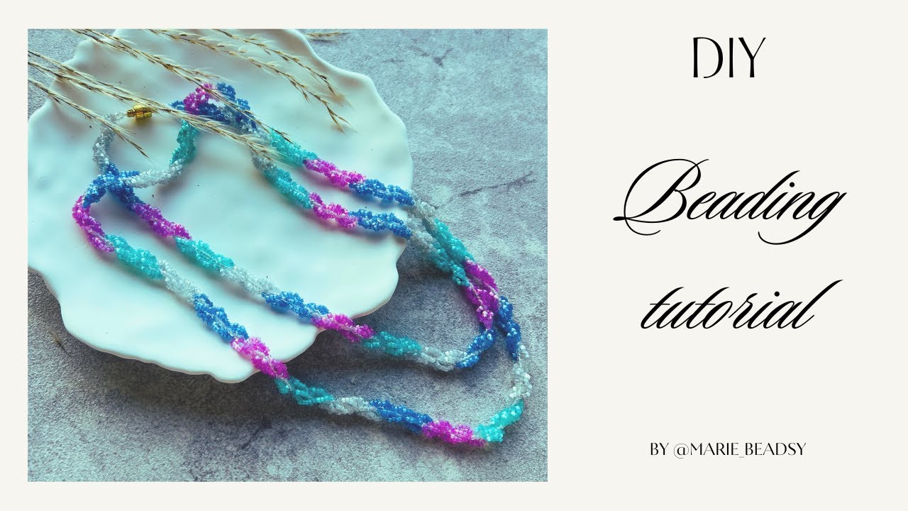 How to Make a Beaded Necklace | Beautiful & Easy Beading Pattern | Step ...