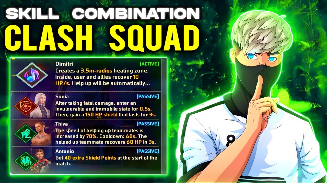Clash Squad new skill combination | Best character combination in free ...