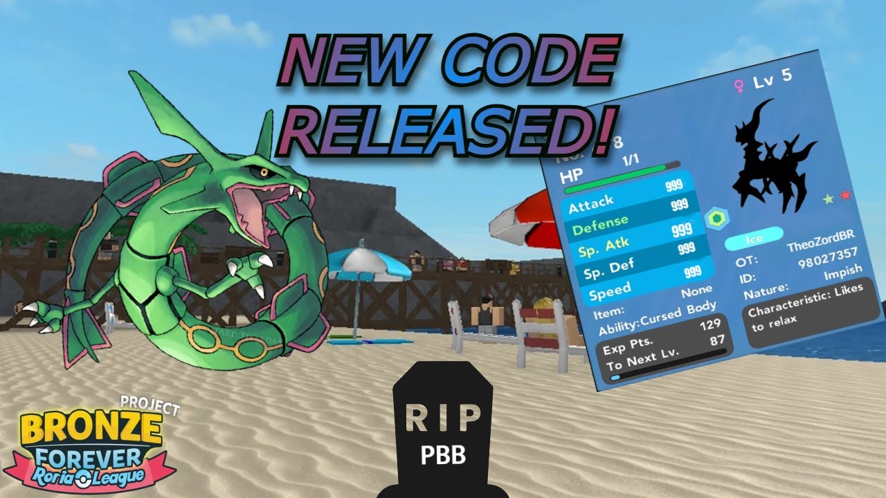7 YEARS OF PBB TAKEN DOWN... NEW CODE ON POKEMON BRICK BRONZE FOREVER ...