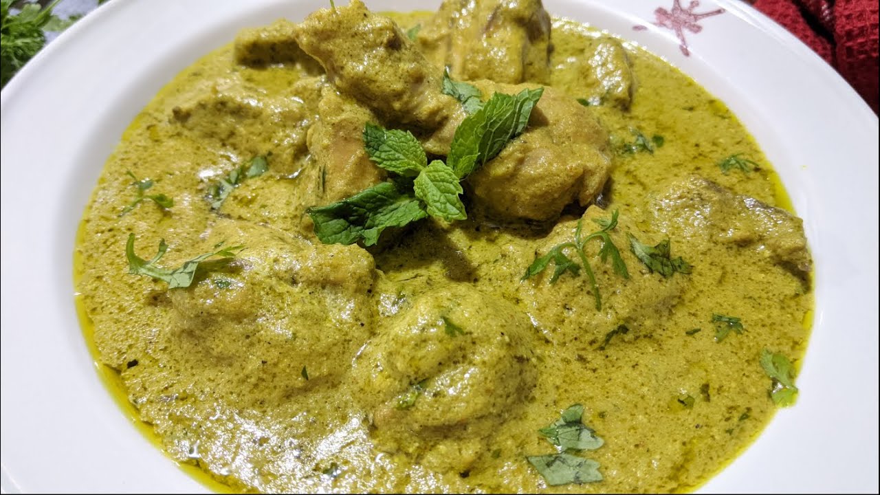 Murgh Hariyali Malaiwala | How to make Creamy Green Chicken Curry ...