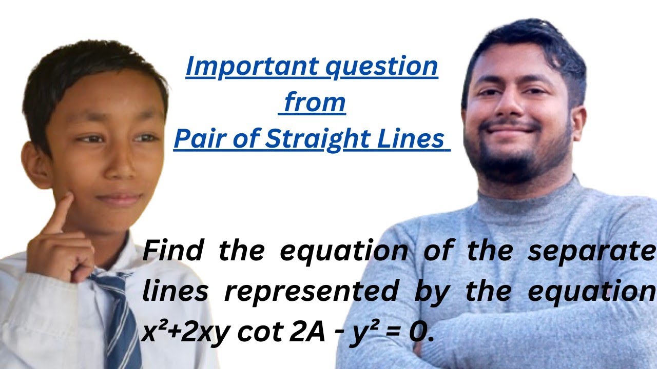 Find the equation of the separate lines represented by the equation x² ...