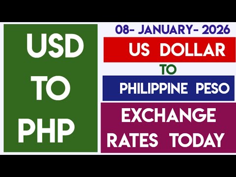 US DOLLAR TO PHILIPPINE PESO CURRENCY EXCHANGE RATES TODAY JANUARY/08/ ...