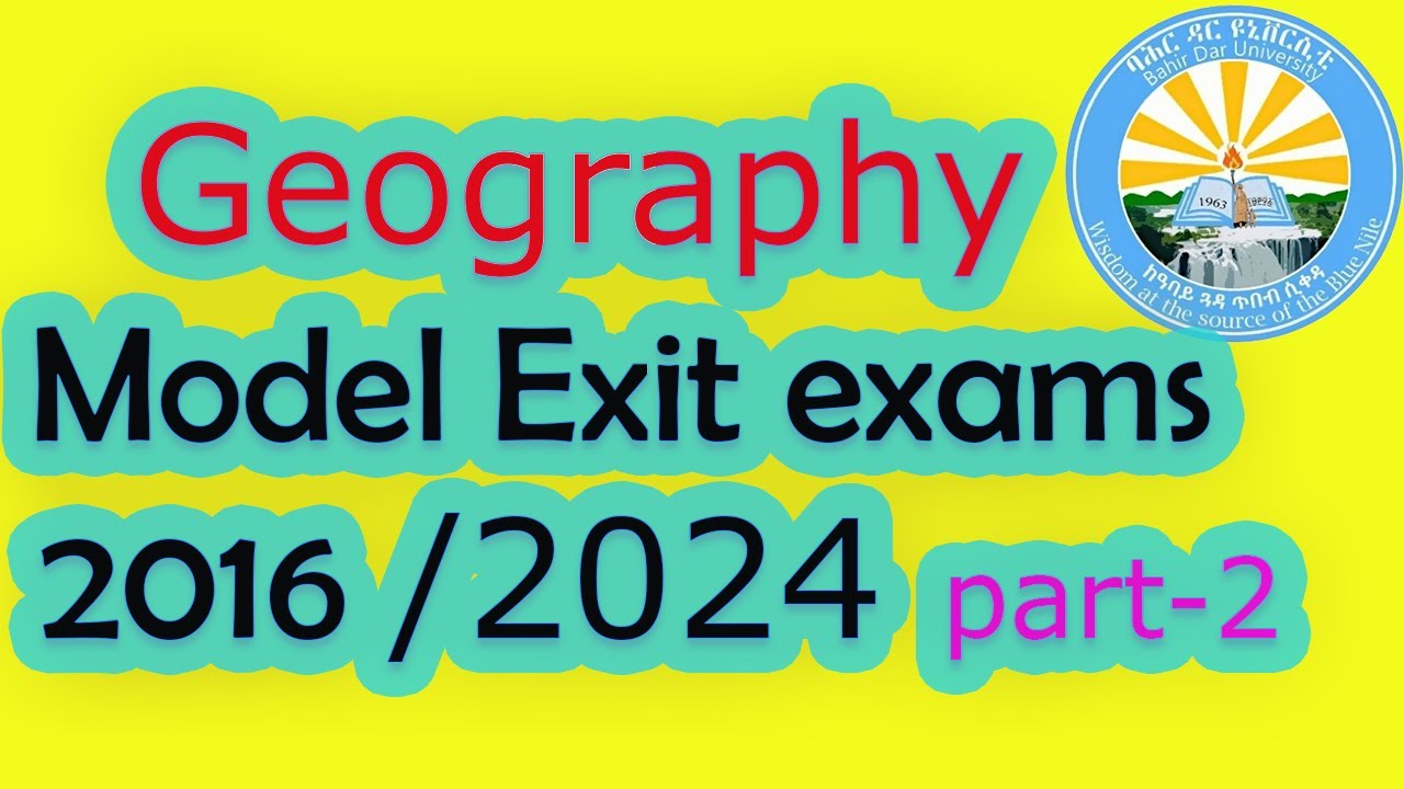 Geography and environmental studies exit exam questions with answers ...