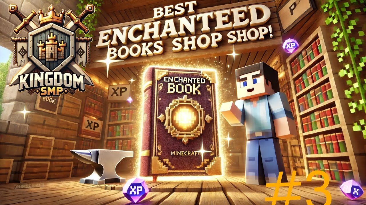 Best Enchanted books shop in kingdoms smp episode #3|minecraft mobile ...