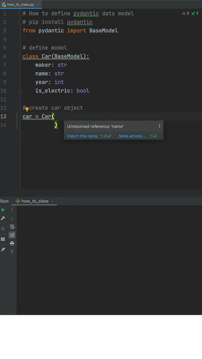 How To Define The Pydantic Data Model In Python Pydantic Pythonclass Pythonprogramming Youtube