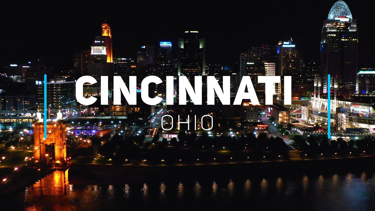 Cincinnati by night, Ohio | 4K drone footage - YouTube