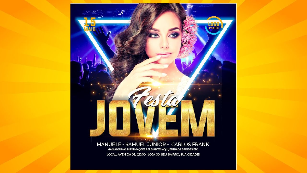 Como Fazer flyer, Com Efeito de Degradê Ouro no Corel Draw - YouTube