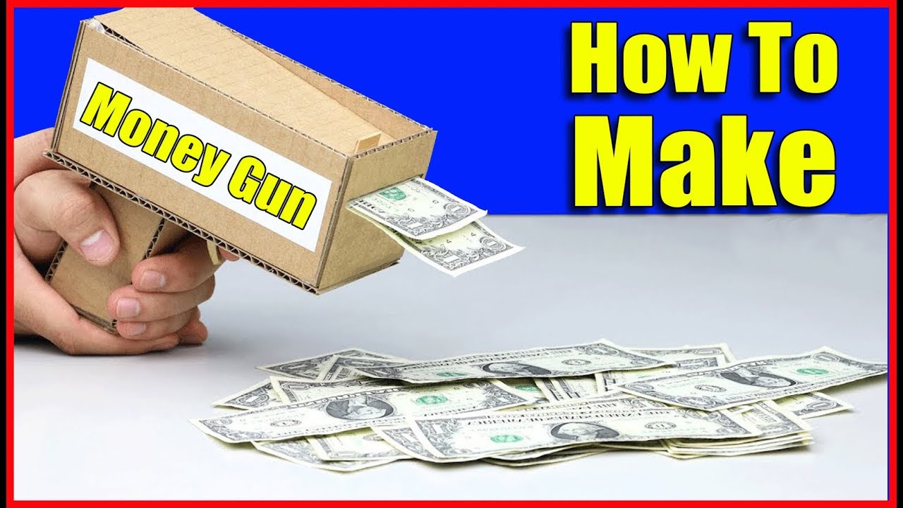 How to Make Amazing MONEY GUN from Cardboard DIY at Home - Life Hacks ...