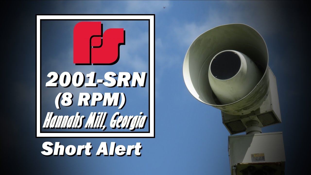 Federal Signal 2001-SRN (8 RPM) Siren Test - Hannahs Mill, GA - YouTube