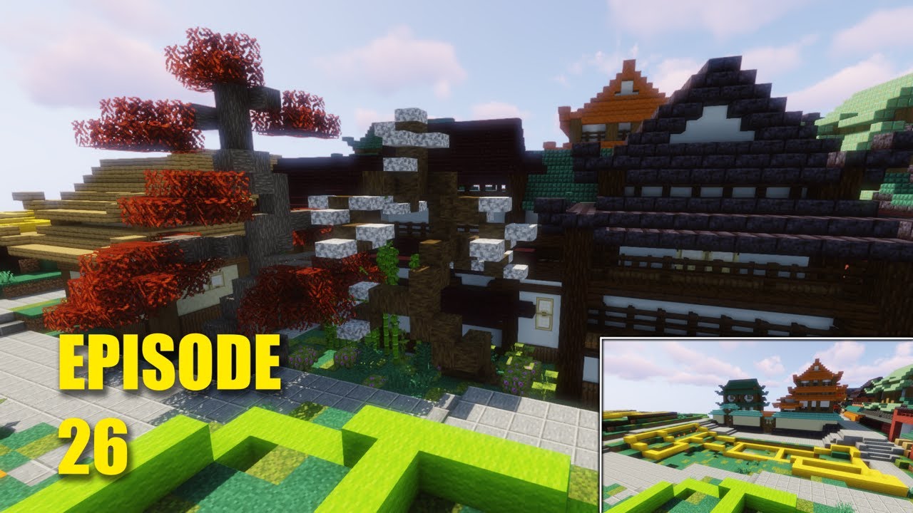 Japanese Style Minecraft map LETS BUILD #26: Small Neighborhood and Park - YouTube