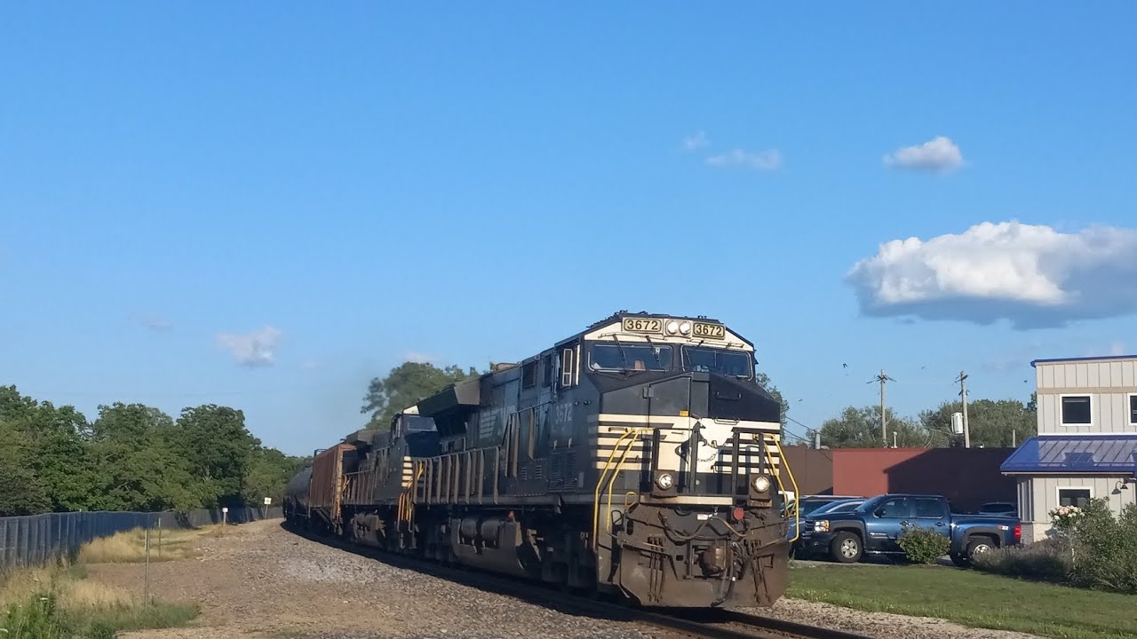 ns 3672 leads west bound tanker on cp's Watertown sub. - YouTube