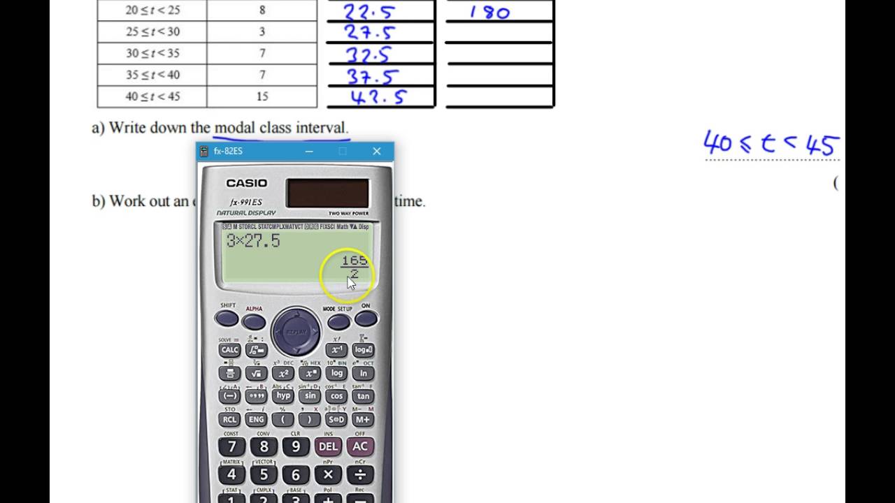 Estimating the mean GCSE Maths - YouTube