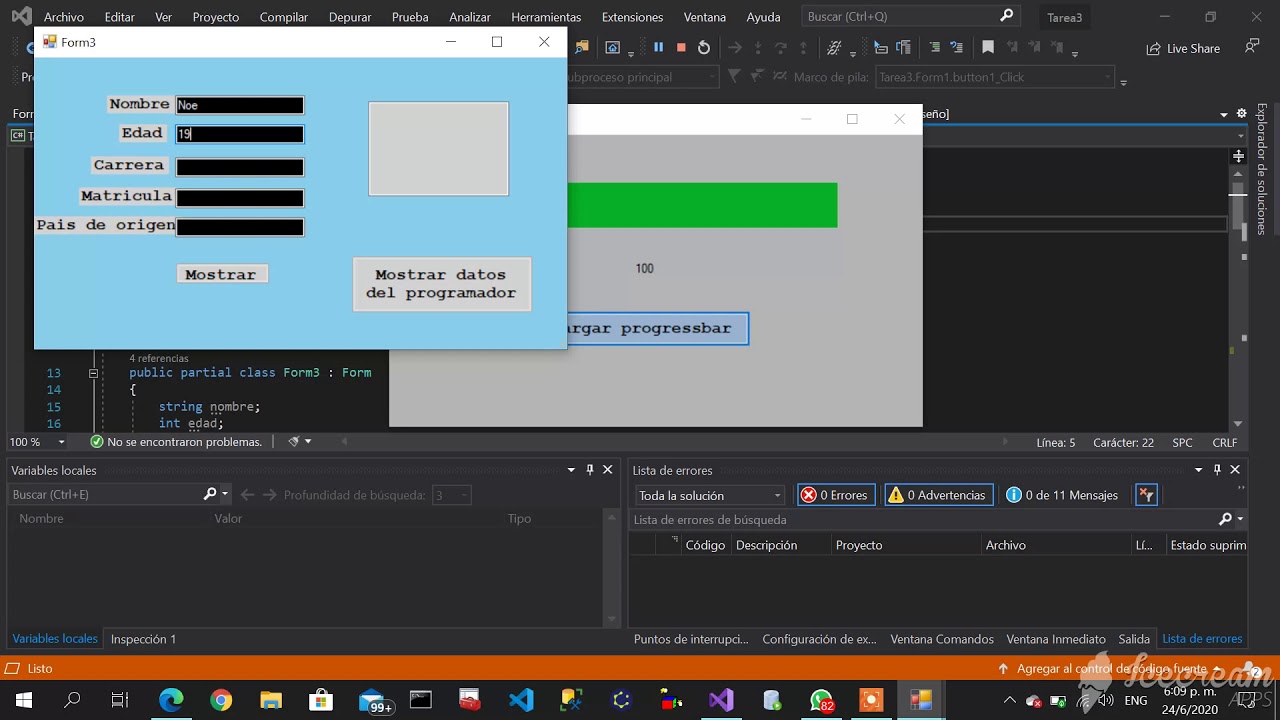 Tarea Iii Programación I Windows Forms Youtube