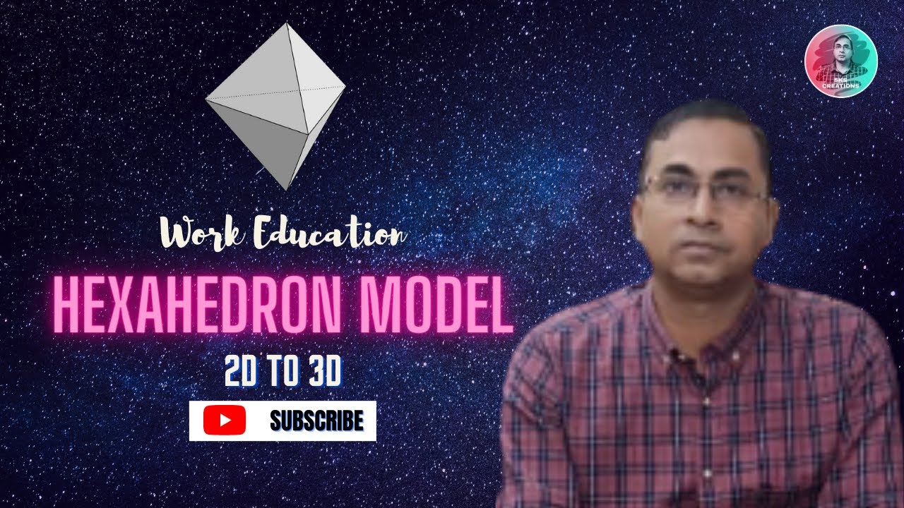 hexahedron out of paper I 3d geometric shapes I 3d math models I ...