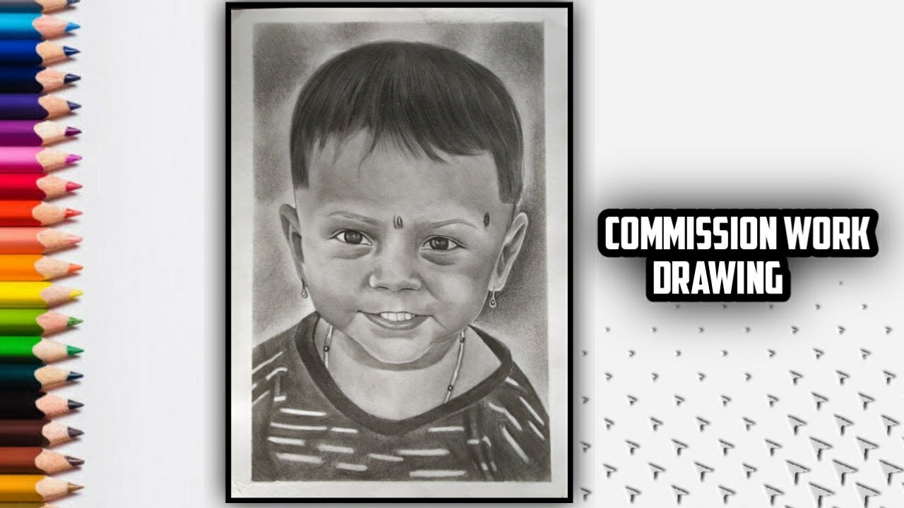 Commission Work Drawing 🤑 | Ganaraj Kurle Arts - YouTube