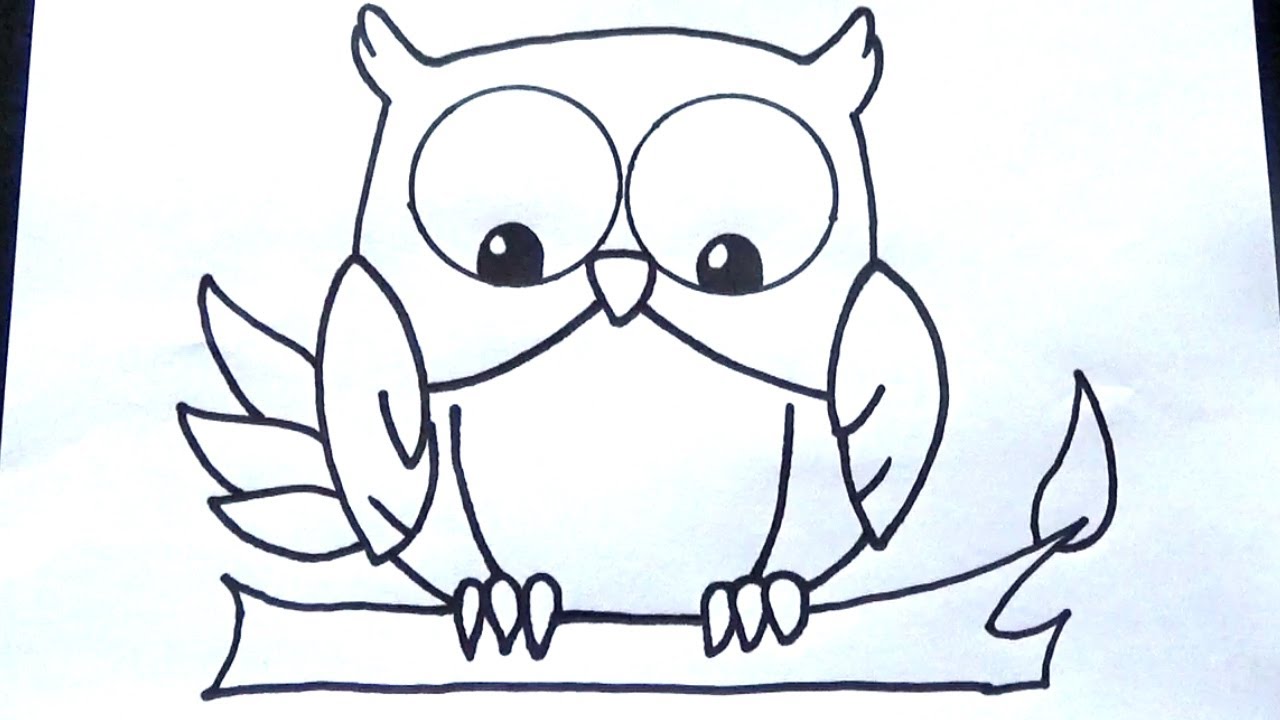 Como dibujar un buho fácil paso a paso - YouTube