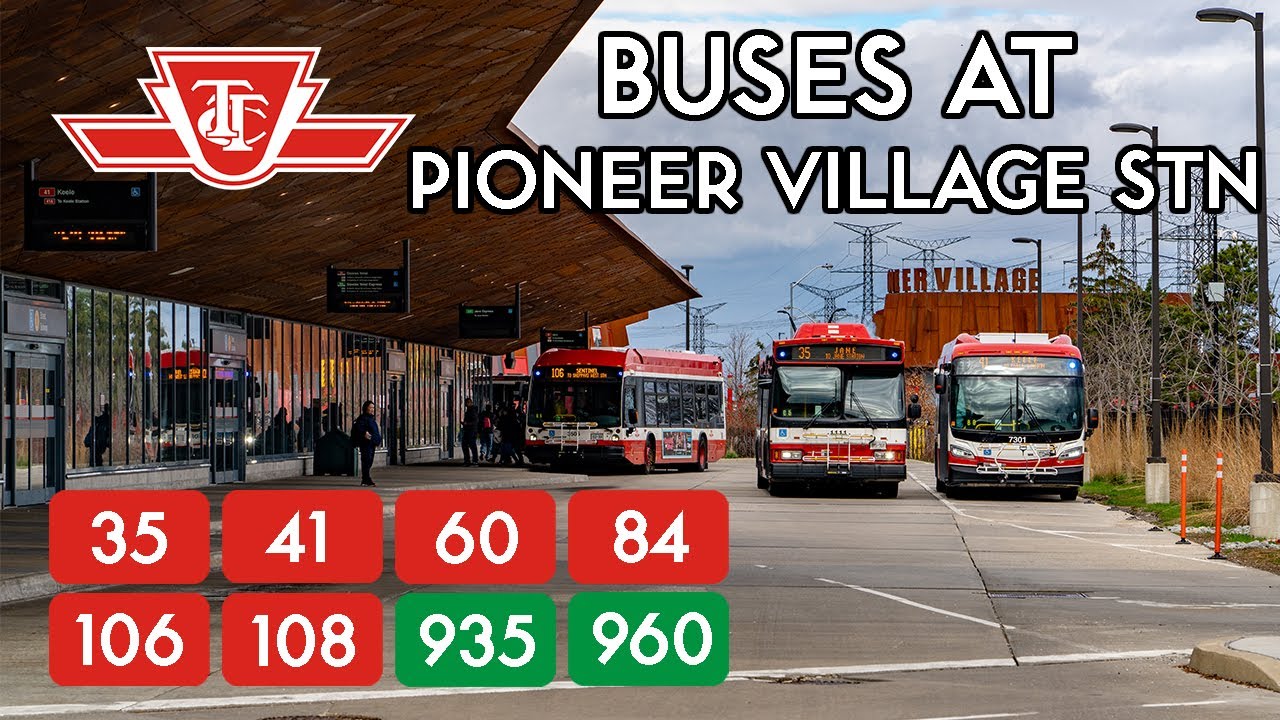 TTC Buses at Pioneer Village Station - YouTube