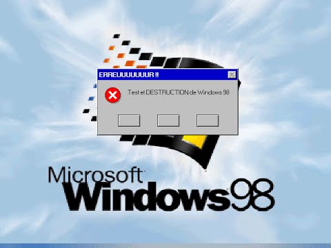 test & DESTRUCTION de Windows 98 - YouTube