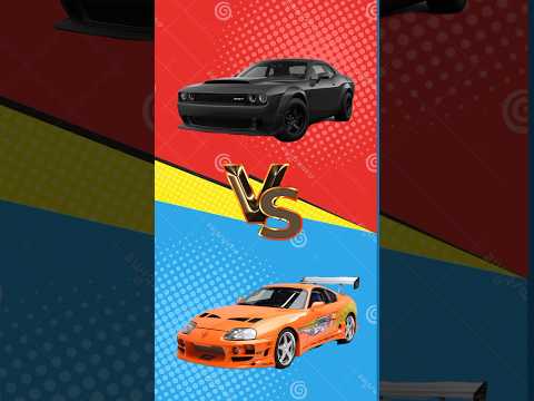 Dodge Challenger VS toyota supra mk4 #automobile #vs #shorts