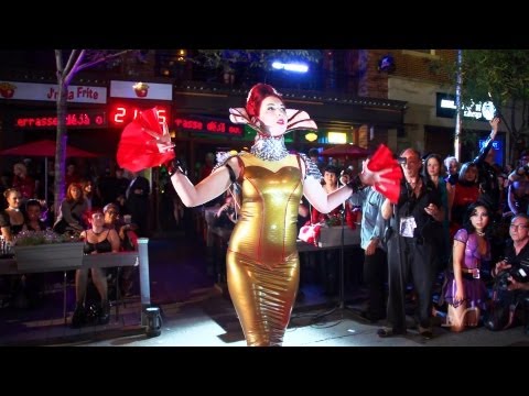 Latex Dress by Dawnamatrix Designs - Latex Fashion Show at Montreal Fetish Weekend 2013